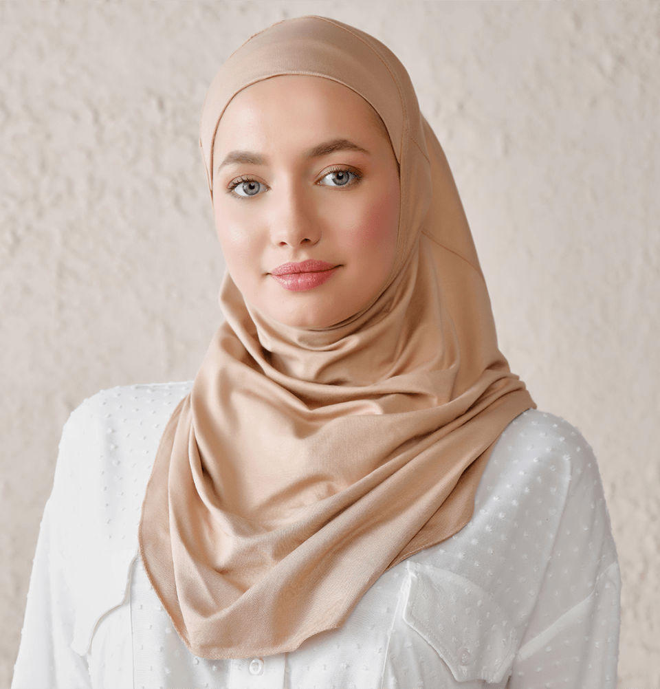 Modefa One Piece Instant Practical Hijab – Beige