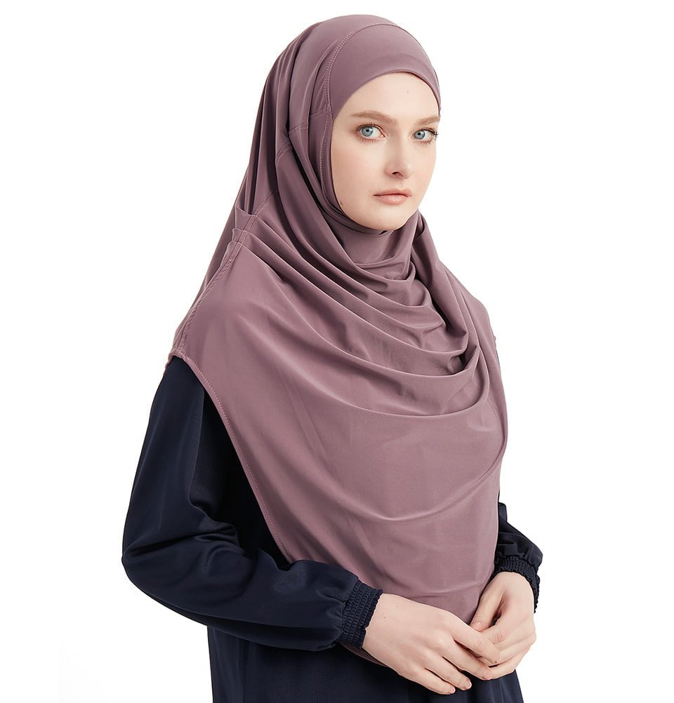Modefa Premium One Piece Instant Long Hijab – Lilac
