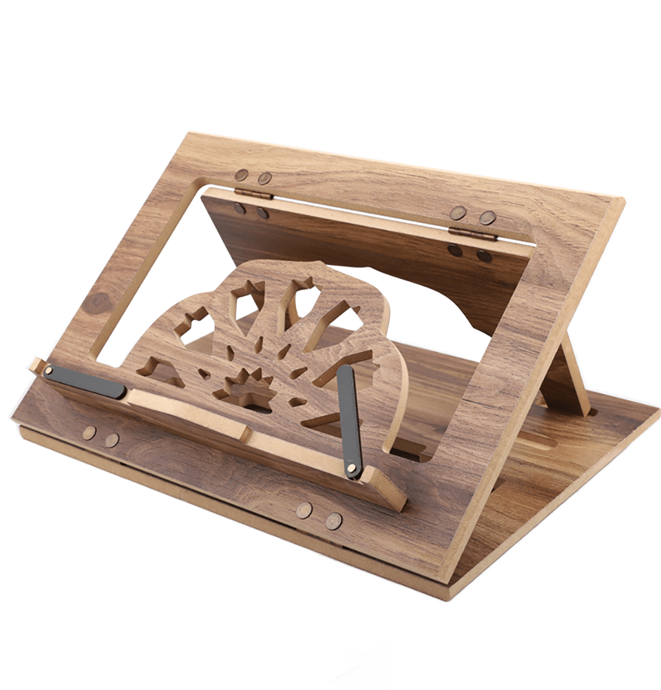 Islamic Geometric Wooden Quran Stand Foldable Rahle