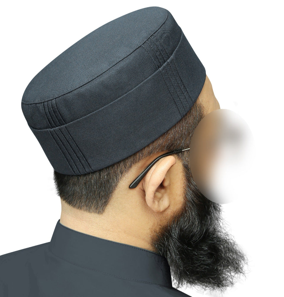 Men's Islamic Soft Kufi - Tailored Tawfiq - Dark Grey