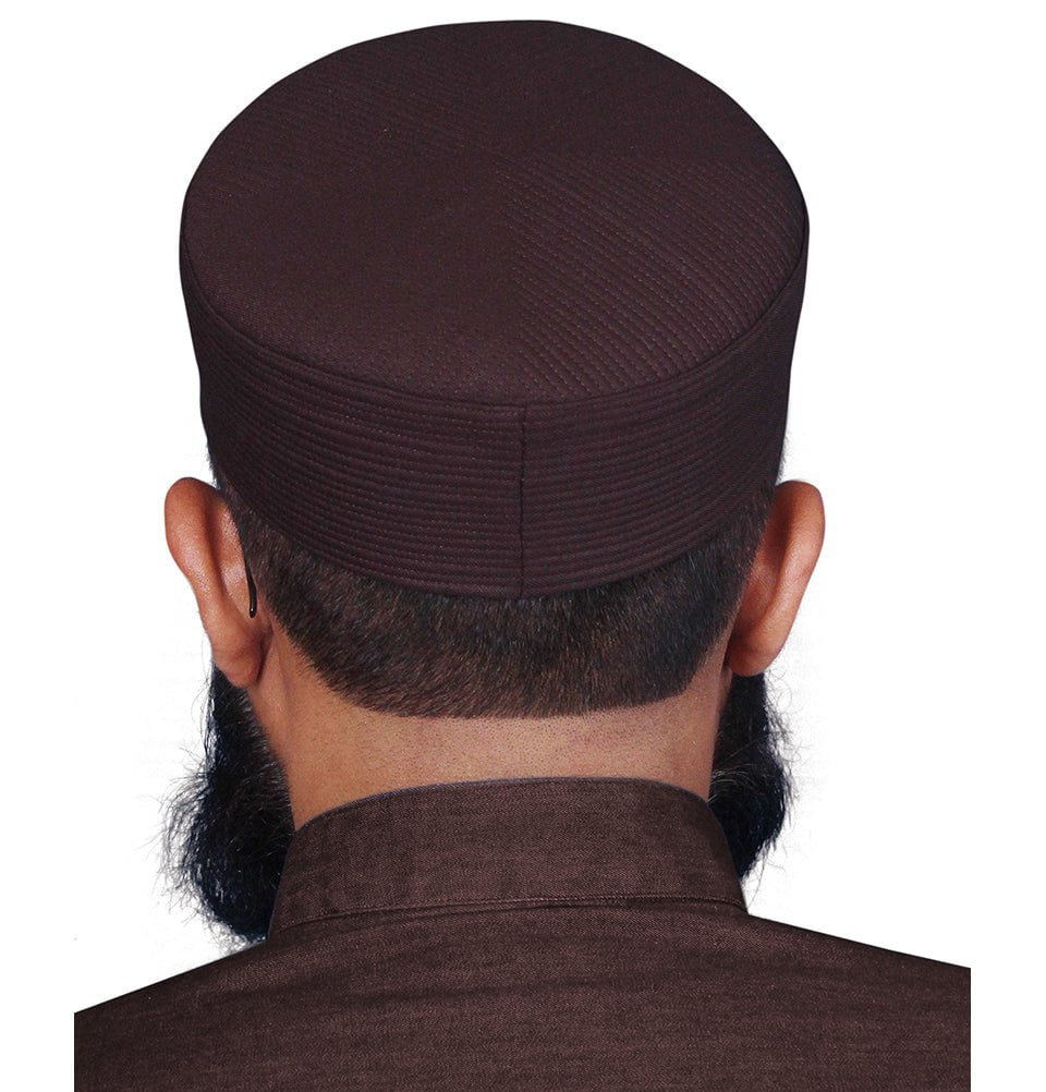 Men's Premium Islamic Turban Kufi - Brown