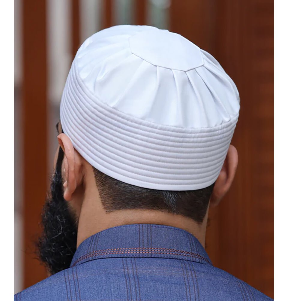 Men's Soft Islamic Turban Kufi - White