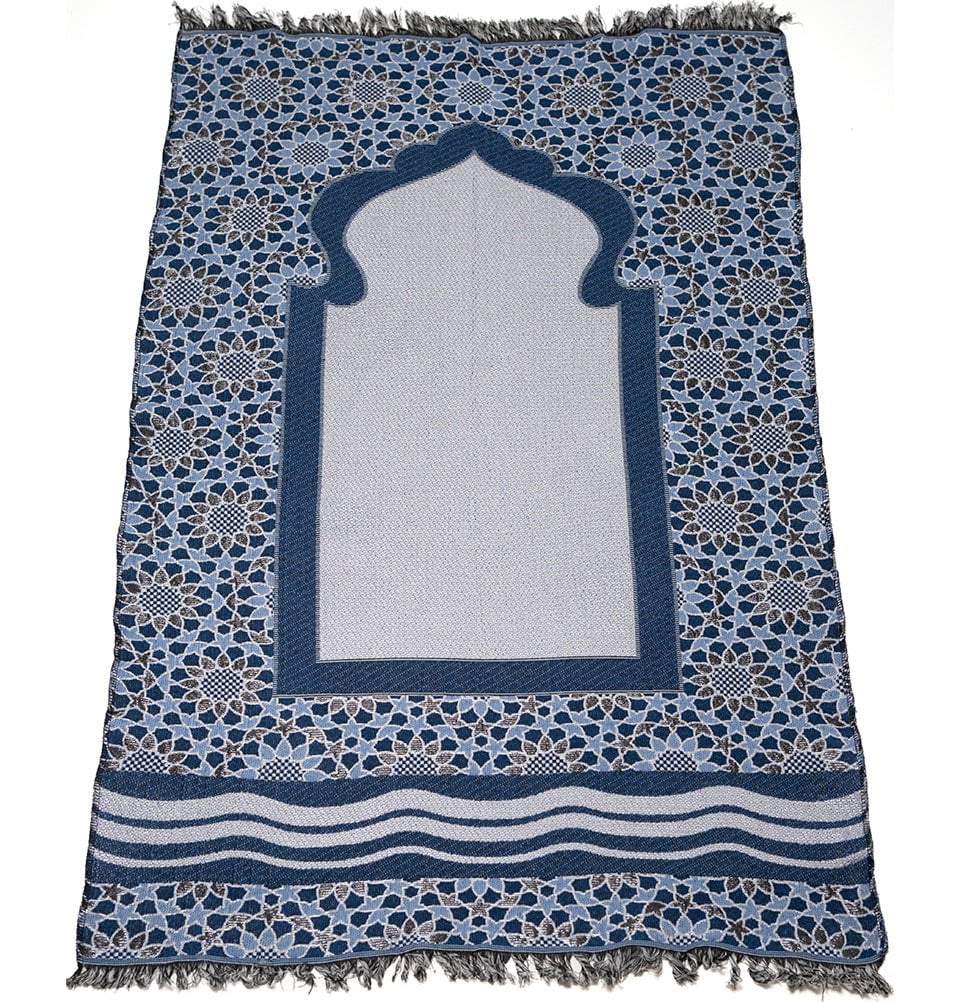 Chenille Thin Travel Islamic Prayer Mat Stargazer - Blue