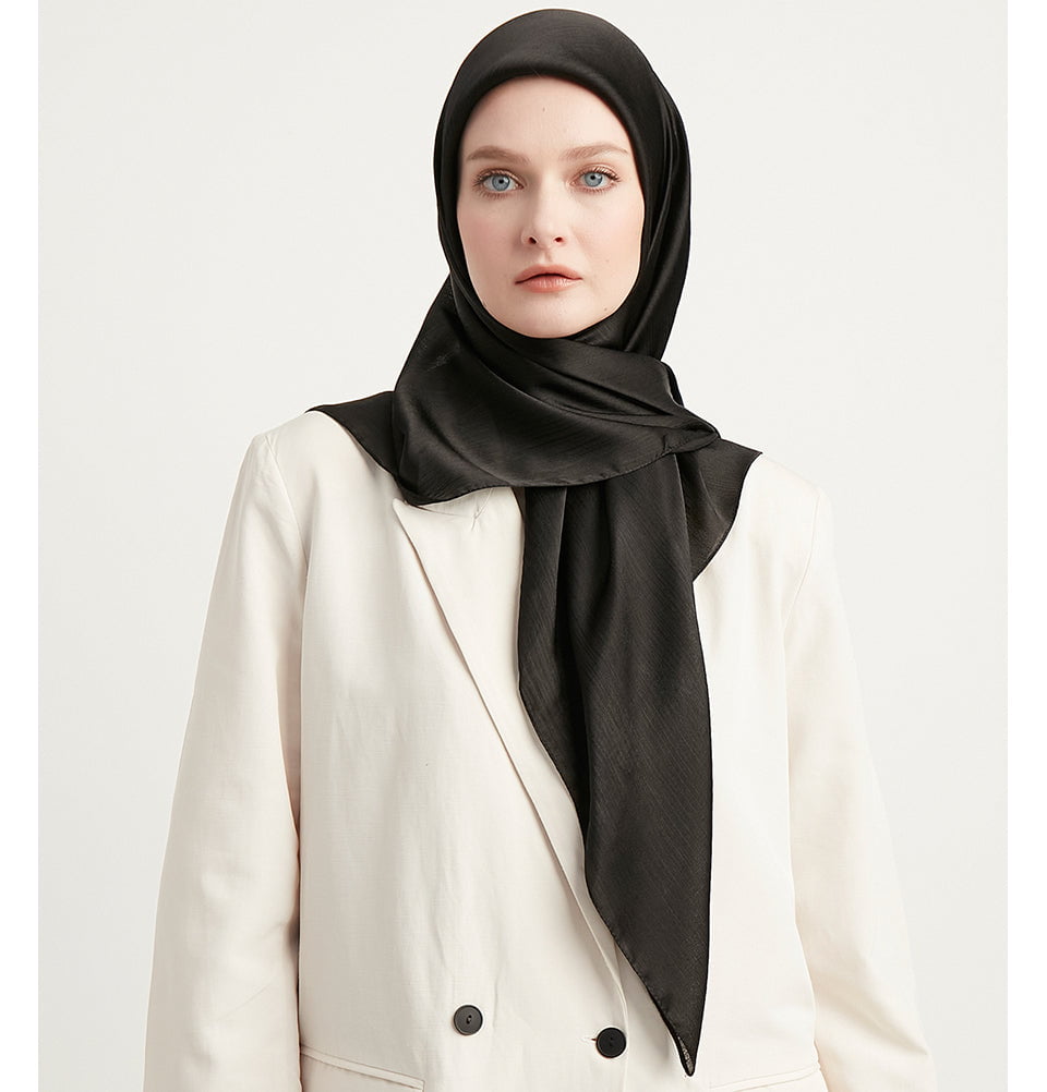 Shine Hijab Square - Black