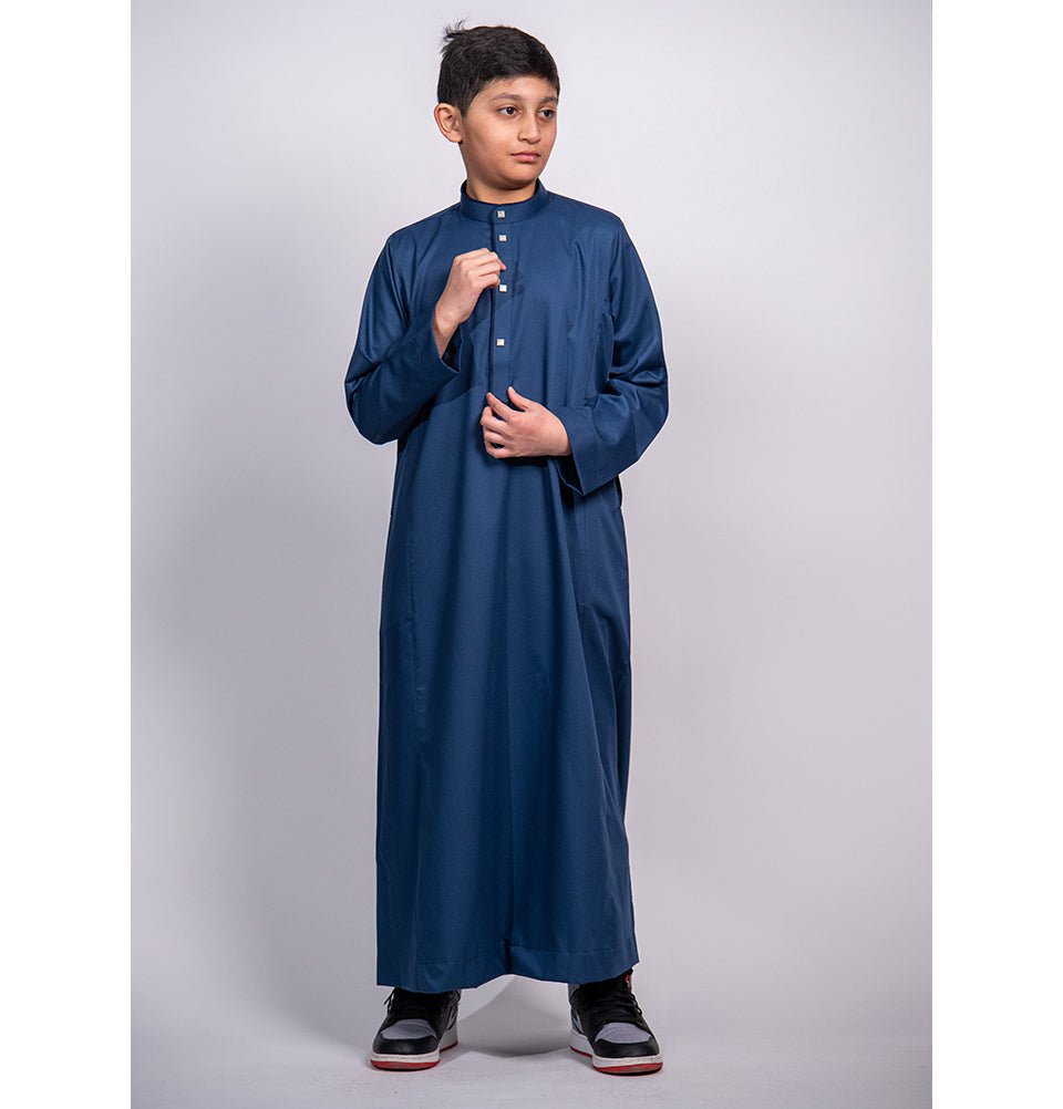 Boy’s Full Length Islamic Thobe 203 - Classic Blue