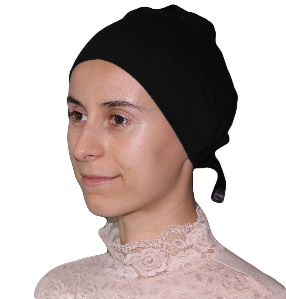 Aker Plain Hijab Bonnet Underscarf - Black