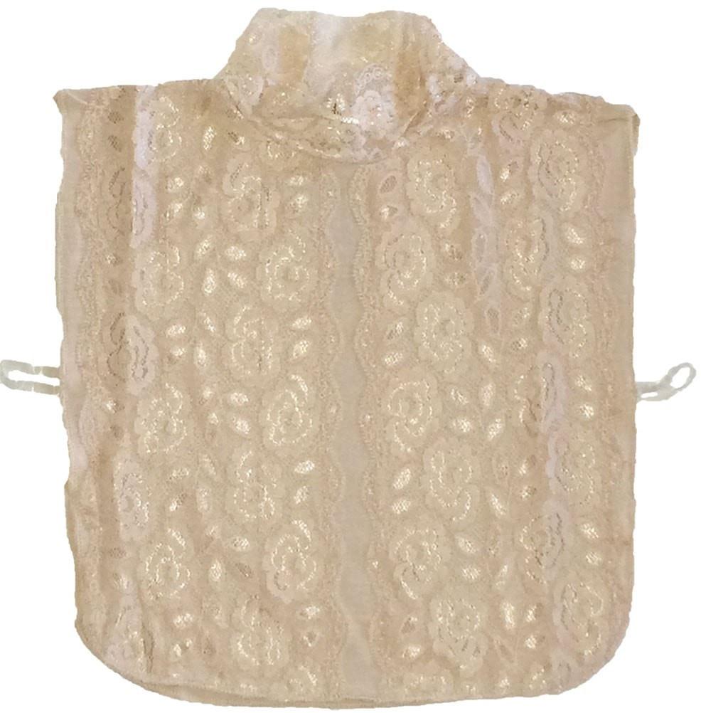 Arancia Lace Dickey Modest Neck Cover - Beige