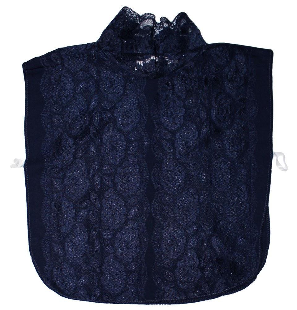Arancia Lace Dickey Modest Neck Cover - Blue