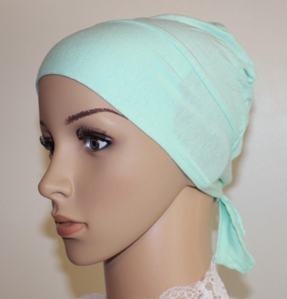 Firdevs Luxury Jersey Bonnet Underscarf Mint