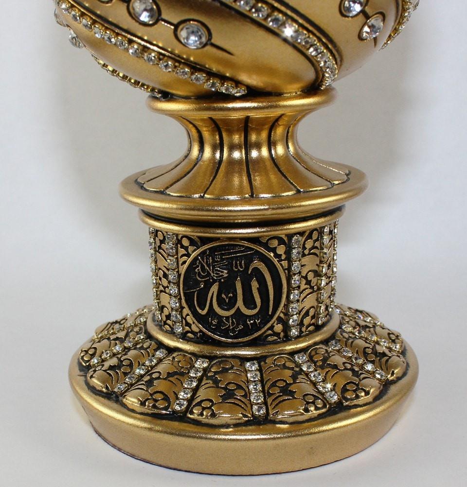 Islamic Table Decor Gold Egg - Ayatul Kursi 1683 LARGE