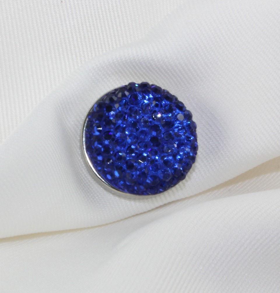 Blue Bejeweled Magnetic Hijab 'Pin'