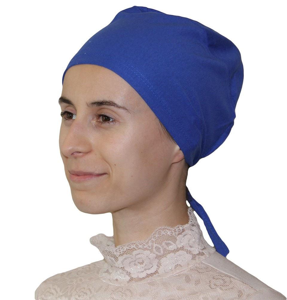 Cotton Hijab Bonnet Underscarf - Royal Blue