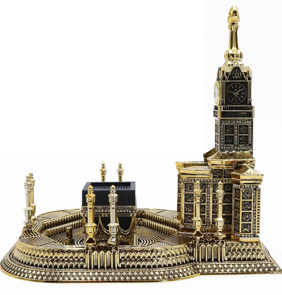 Islamic Table Decor 99 Names of Allah Kaba Clock Tower Replica - Large