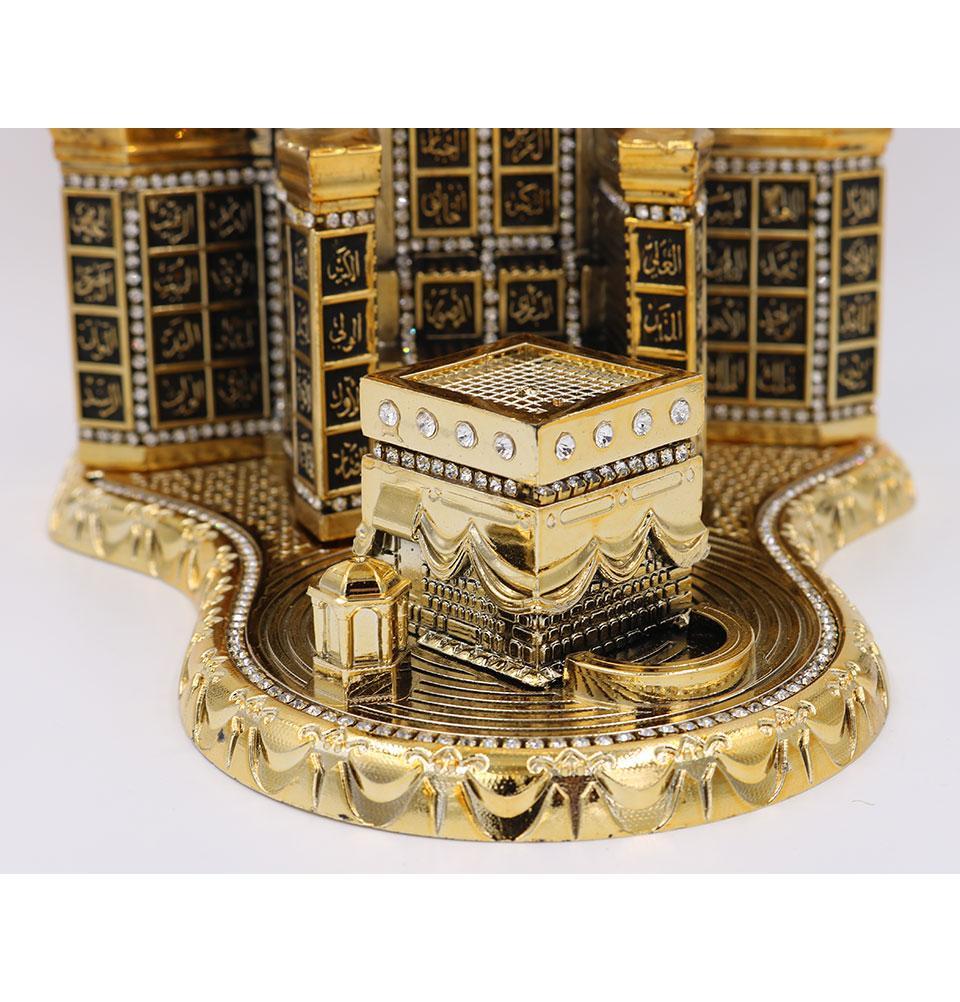 Islamic Table Decor 99 Names of Allah Kaba Clock Tower Replica - Small