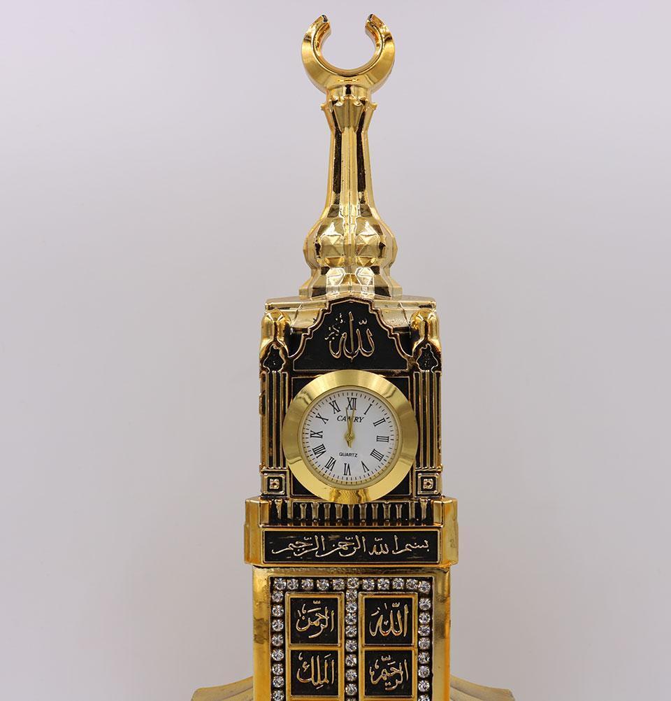 Islamic Table Decor 99 Names of Allah Kaba Clock Tower Replica - Small