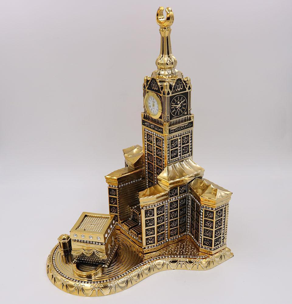 Islamic Table Decor 99 Names of Allah Kaba Clock Tower Replica - Small