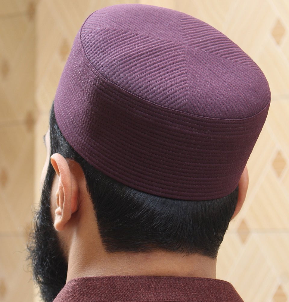 Men's Premium Islamic Turban Kufi - Maroon