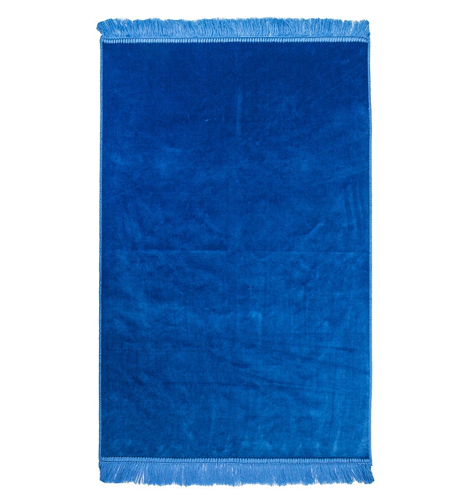 Solid Simple Velvet Prayer Rug - Blue