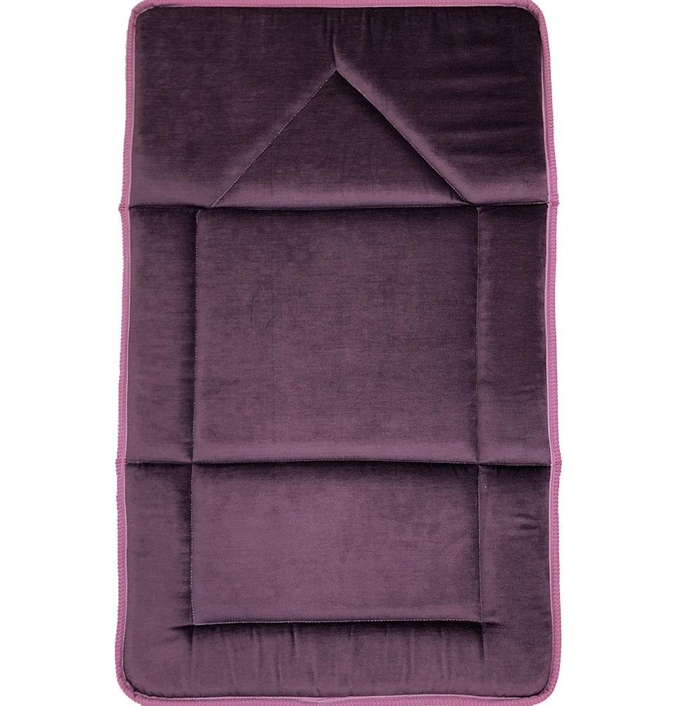 Foldable Orthopedic Foam Islamic Prayer Rug - Purple