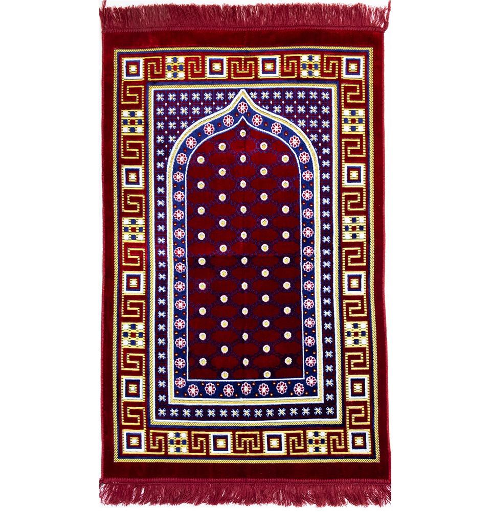 Islamic Prayer Mat Janamaz Sajjadah Muslim Turkish Velvet Lattice
