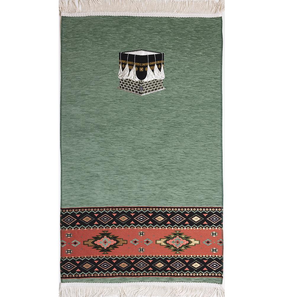 Modefa Luxury Woven Chenille Prayer Rug Janamaz Sajadah Tribal Kaba