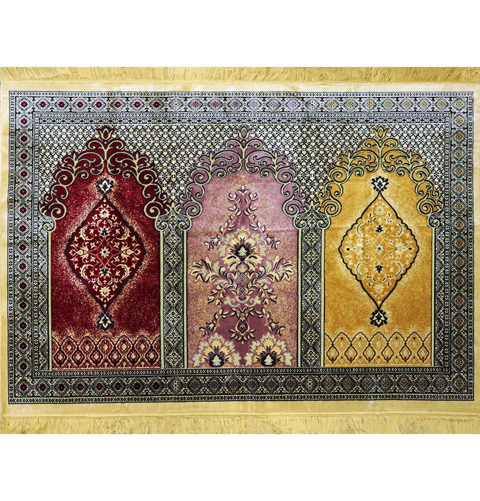 Wide 3 Person Prayer Rug Multicolored #17-2