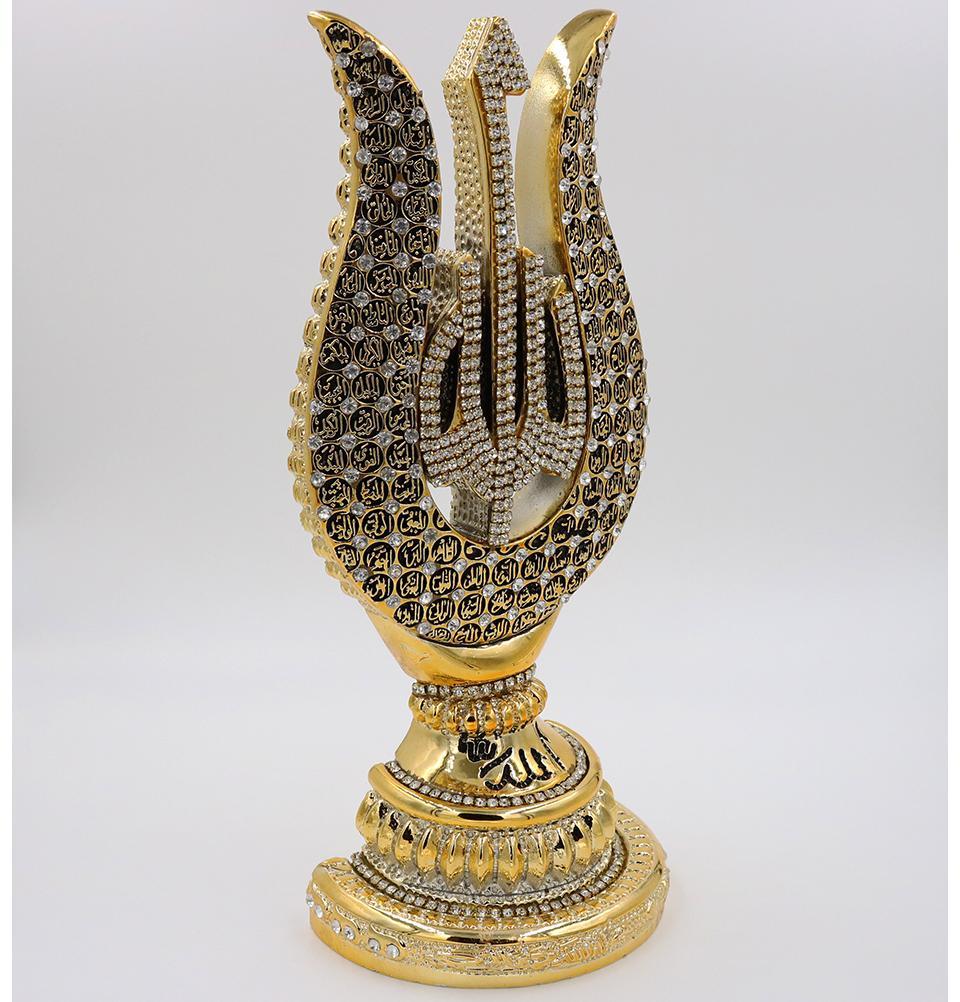 Islamic Table Decor 99 Names of Allah Tulip Gold